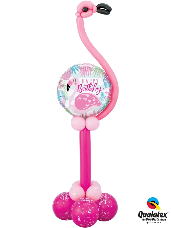 Birthday Flamingo Stand Up 5 balloons vancouver JC Balloon Studio