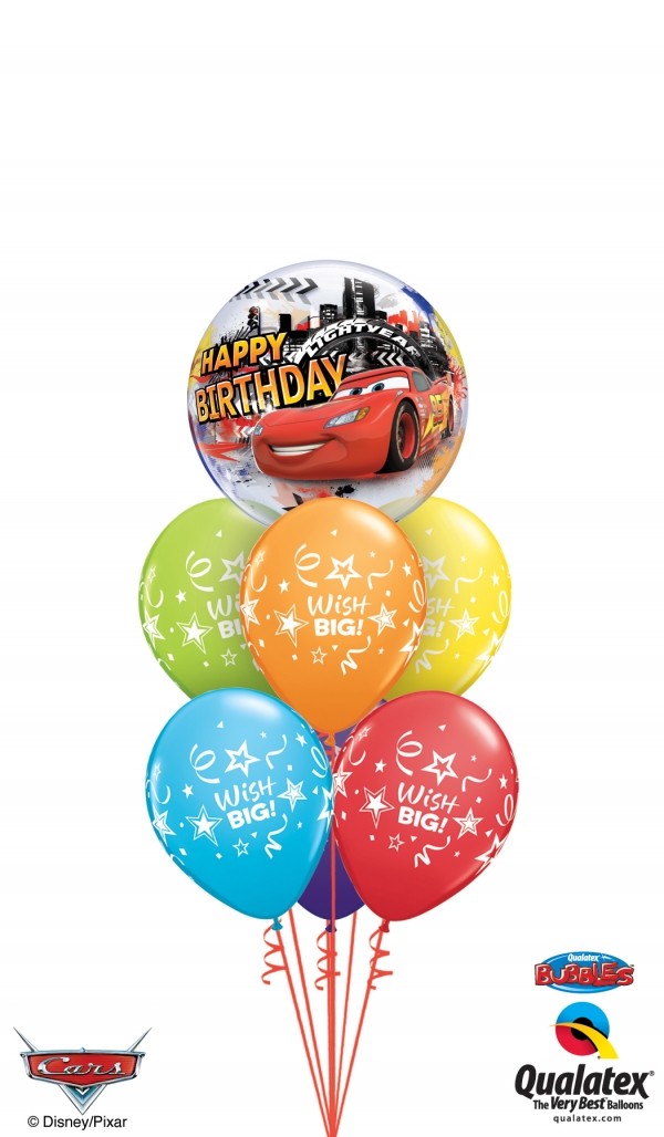 Disney Cars Bouquet 5 balloons vancouver JC Balloon Studio