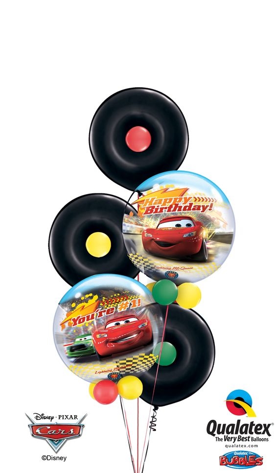 Disney Cars Bouquet 7 balloons vancouver JC Balloon Studio