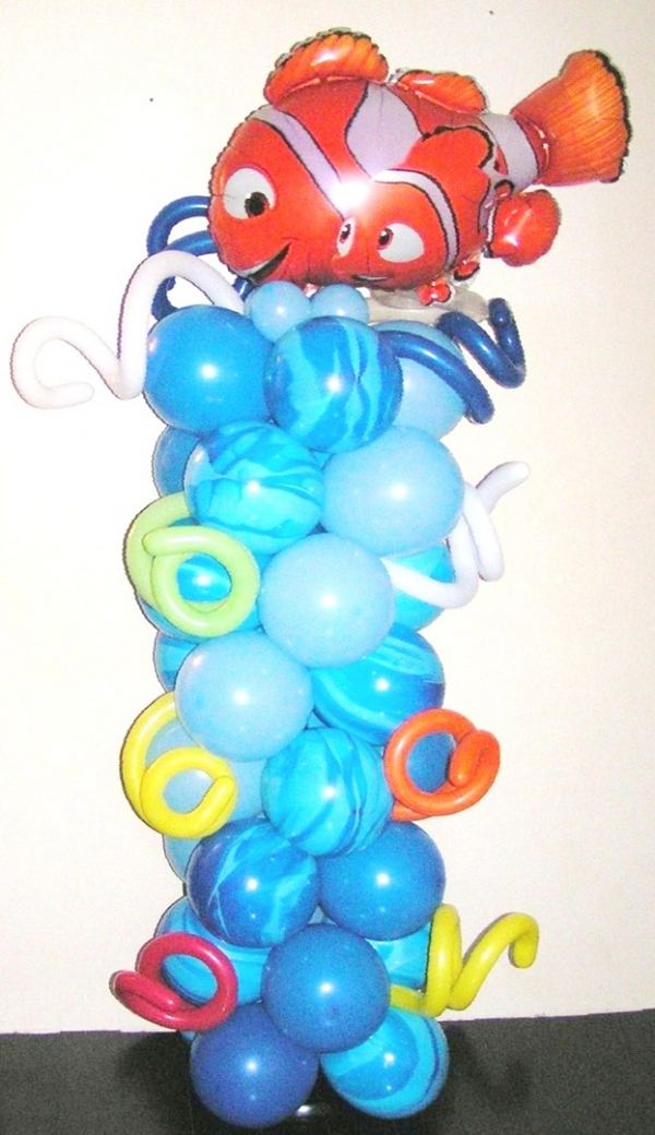 Nemo Balloon Column 6 balloons vancouver JC Balloon Studio