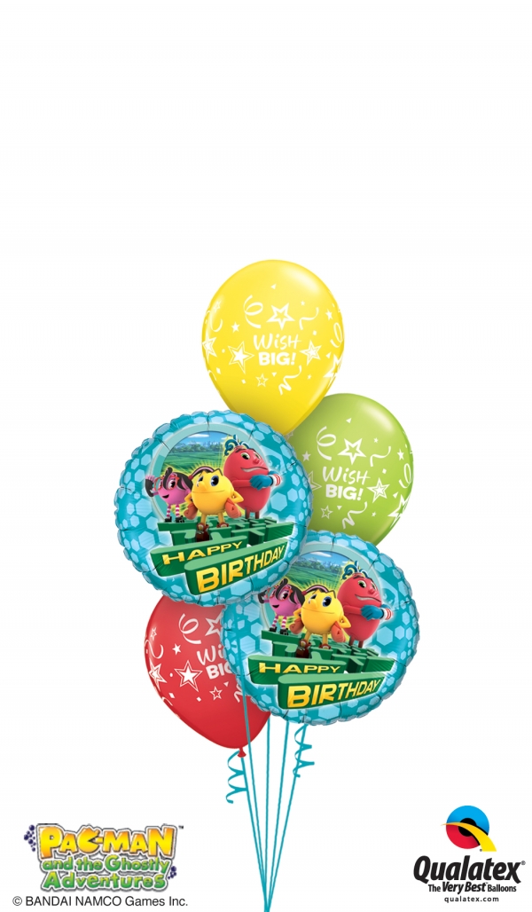Pacman Birthday Bouquet 1 balloons vancouver JC Balloon Studio