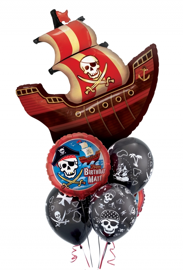 Pirate Birthday Bouquet 6 balloons vancouver JC Balloon Studio