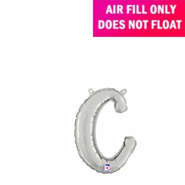 Script Letter Silver Balloon - Letter c balloons vancouver JC Balloon ...