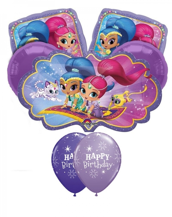 Shimmer and Shine Birthday Bouquet 1 balloons vancouver JC Balloon Studio