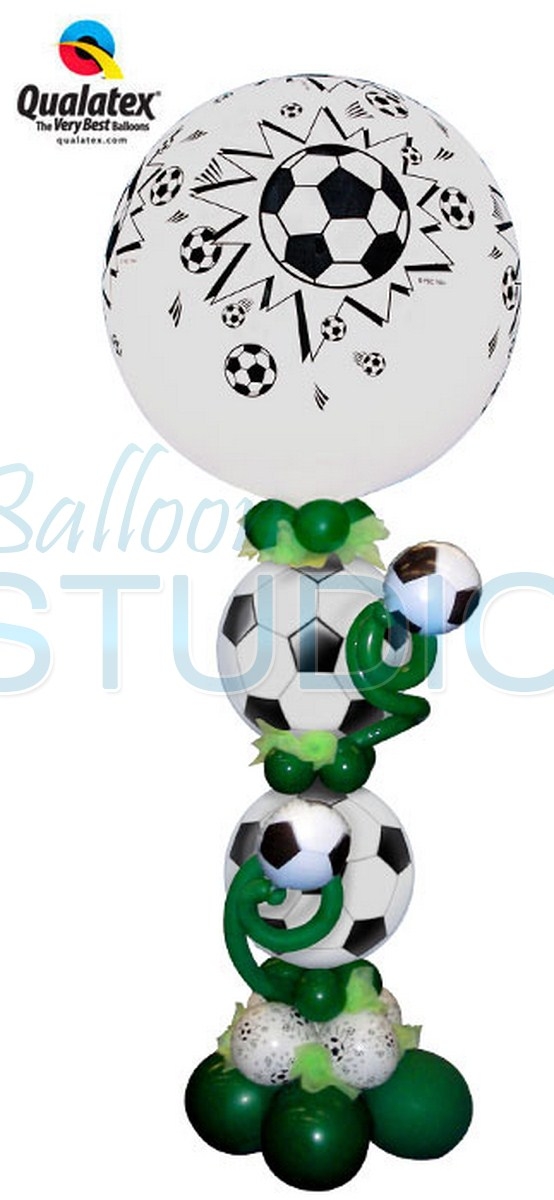 Soccer Helium Column balloons vancouver JC Balloon Studio