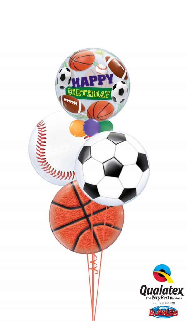 Sports All Sport Birthday Bouquet 3 balloons vancouver JC Balloon Studio